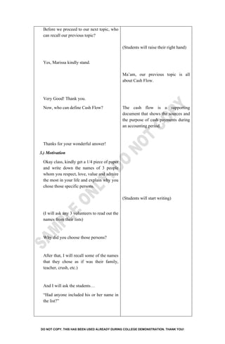 Sample Lesson Plan in Entrepreneurship | PDF | Business | Business and ...