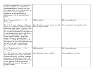 Lesson Plan-Tissues and Organs | DOCX