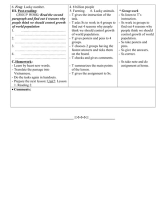 Lesson plan unit 7-reading 1 - hg | DOC