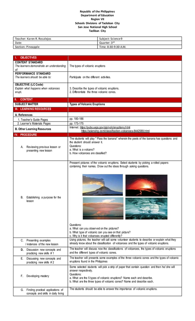 Lesson plan volcano 1(1) | DOCX