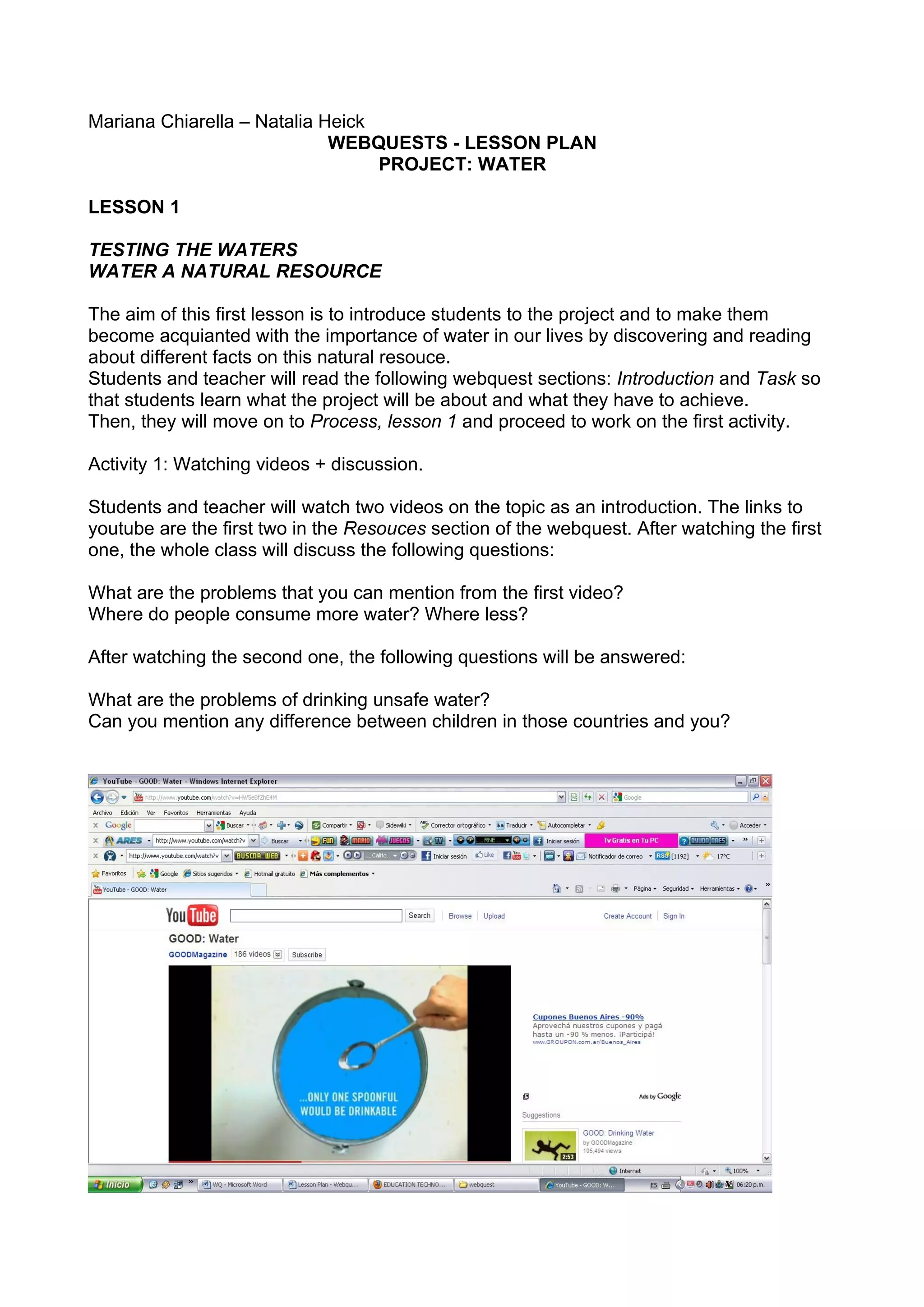 Lesson plan webquests | DOC