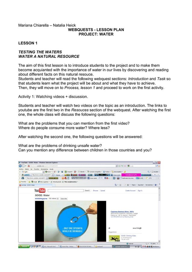 Lesson plan webquests | DOC