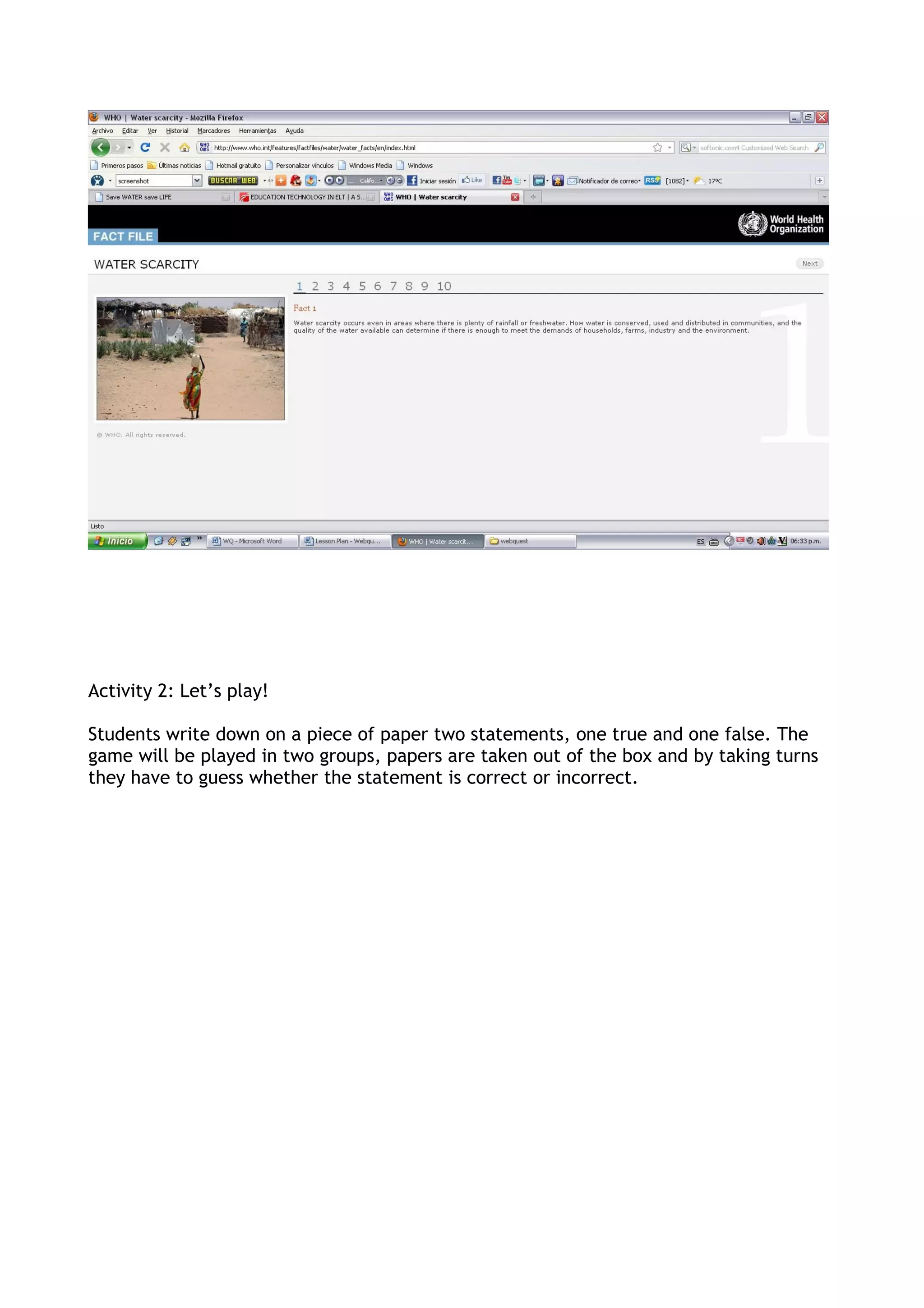 Lesson plan webquests | DOC