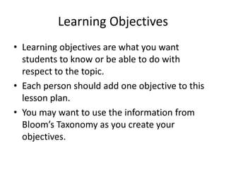 Lesson plan #1 | PPTX