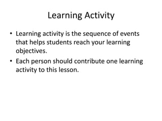 Lesson plan #1 | PPTX