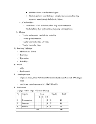 Lesson plan for Speaking Skill | DOCX