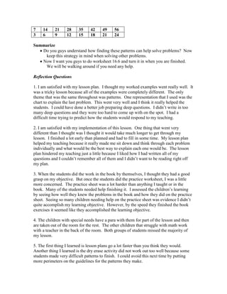 First Pattern Lesson plan | PDF