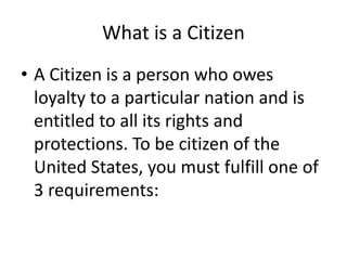 Lesson plan 1 Characteristics of a Citizen | PPTX | Elections | Politics