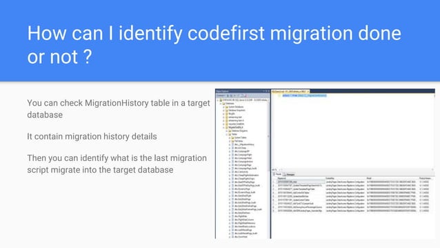 Entity Framework Code First Migrations | PPT