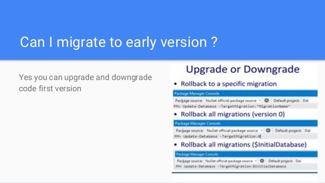 Entity Framework Code First Migrations