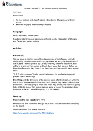 Lesson plan 1 - Sports and Hobbies | DOCX