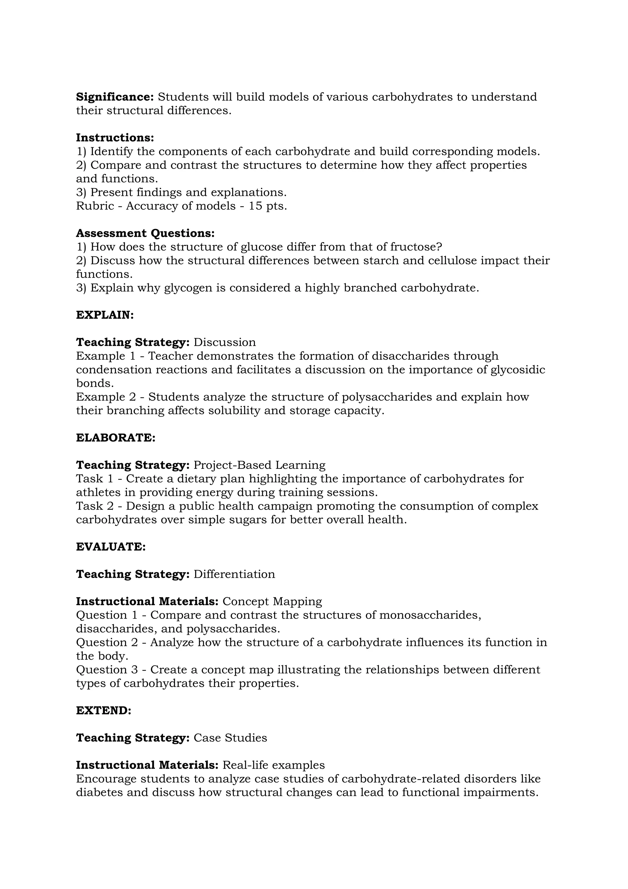 Carbohydrates, Sugar, Saccharide_lesson_plan | DOCX