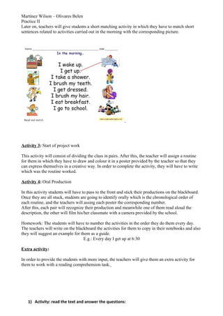 Lesson plan 1 and 2 | DOC | Homework and Study | Education