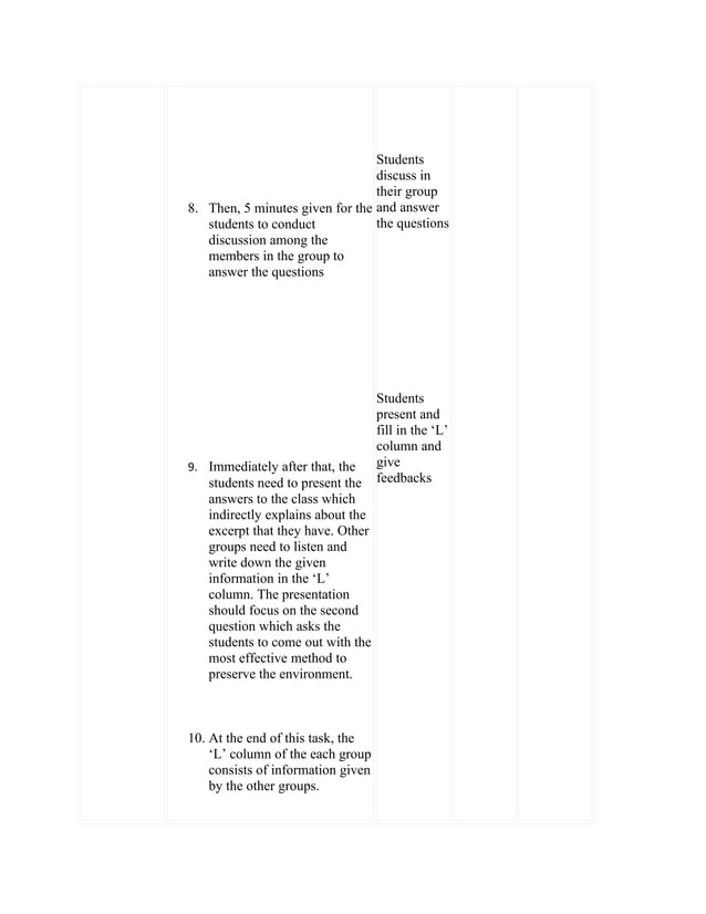 Reading Lesson Plan Reading Lesson Plan