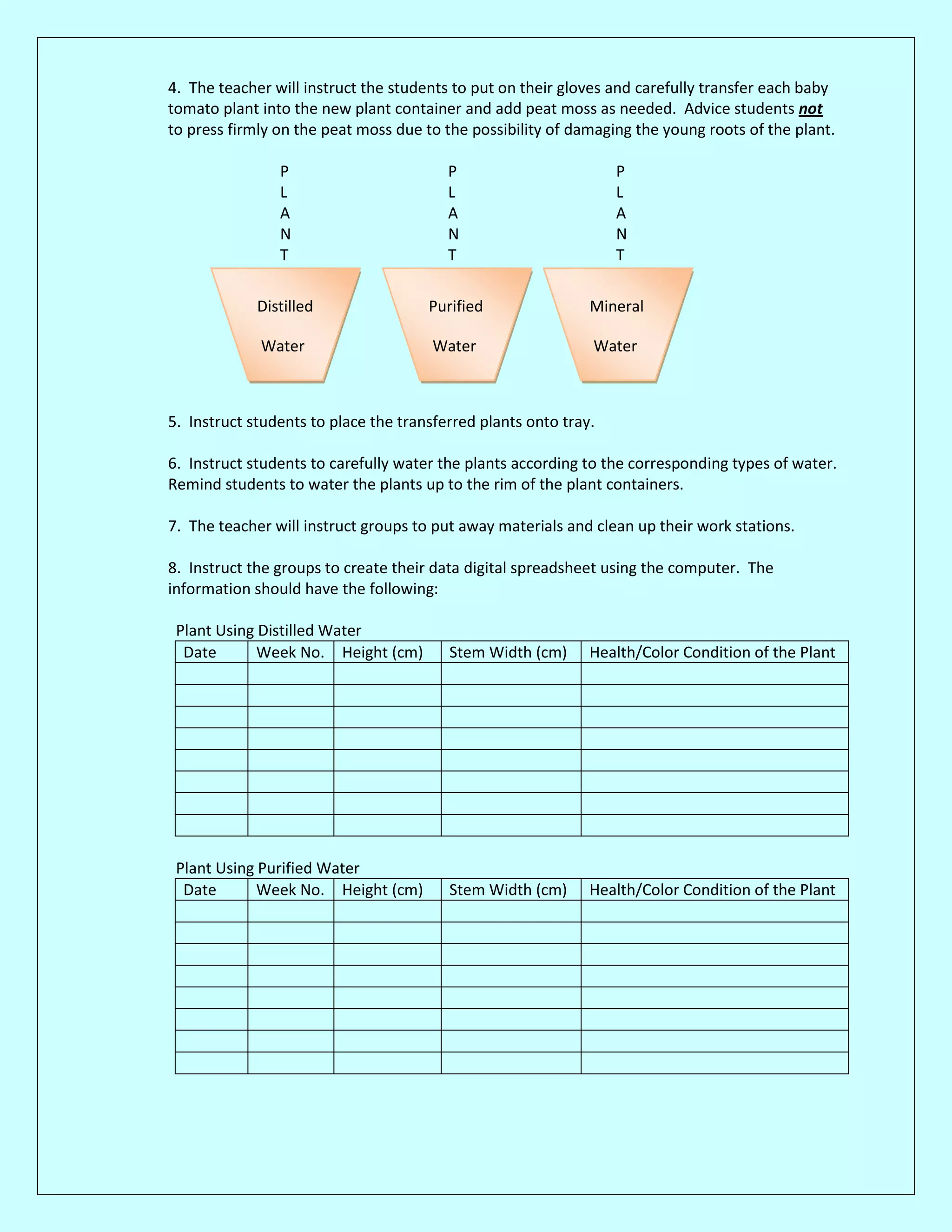 Lesson Plan 1 Plant Growth | PDF