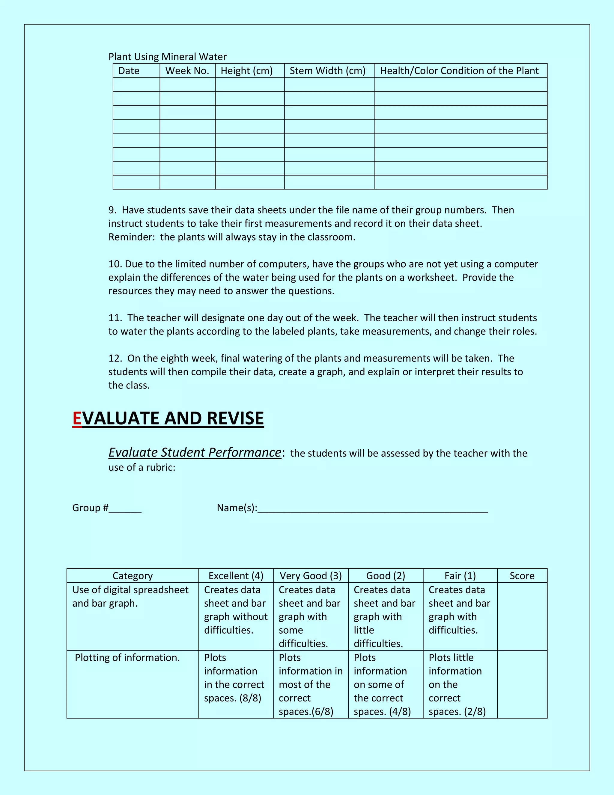 Lesson Plan 1 Plant Growth | PDF