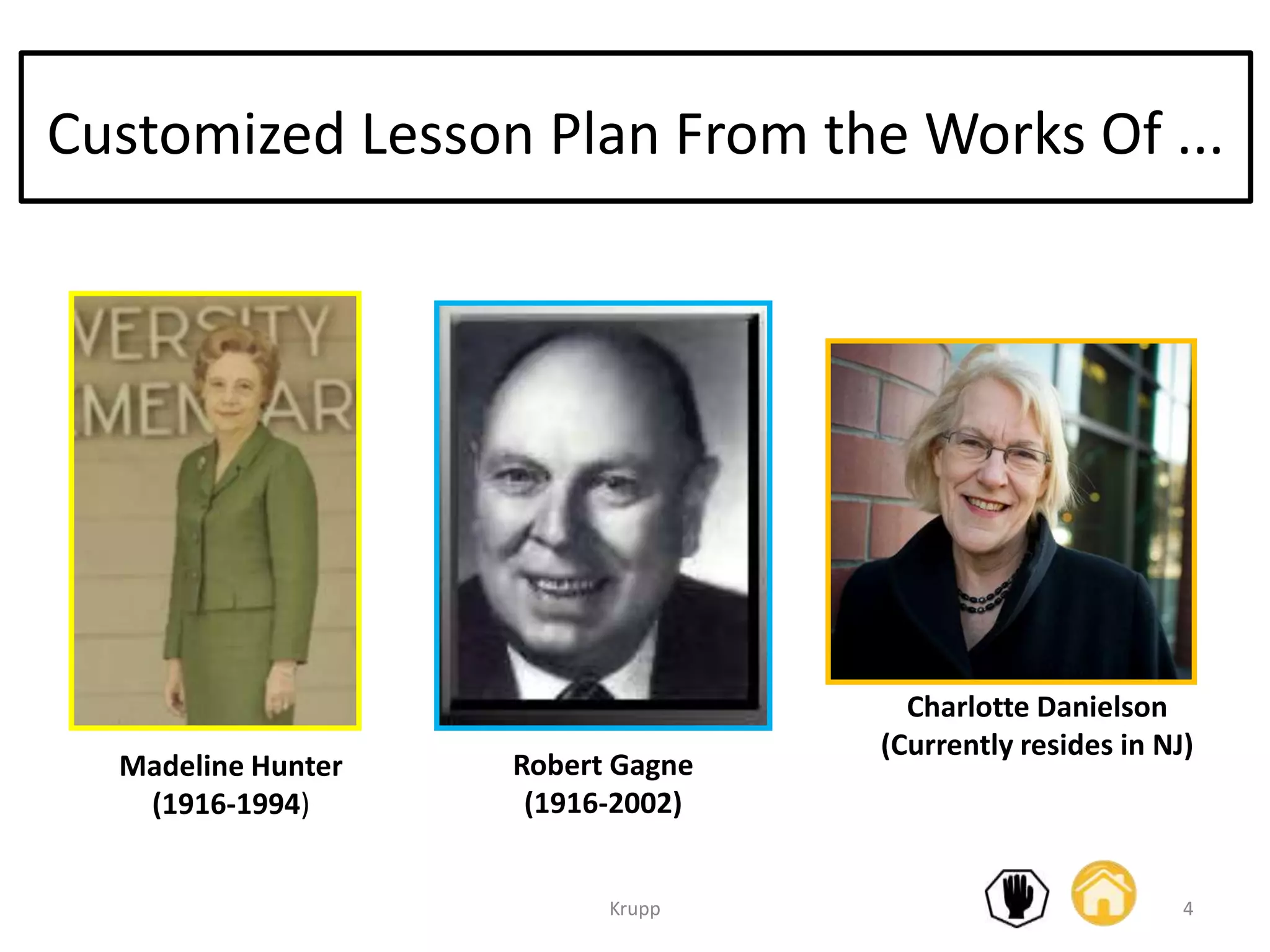 Lesson Plan Explained (Works of Hunter, Gagne, and Danielson) by Missy ...