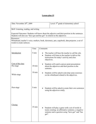 Lesson Plan 10 To 18 | PDF
