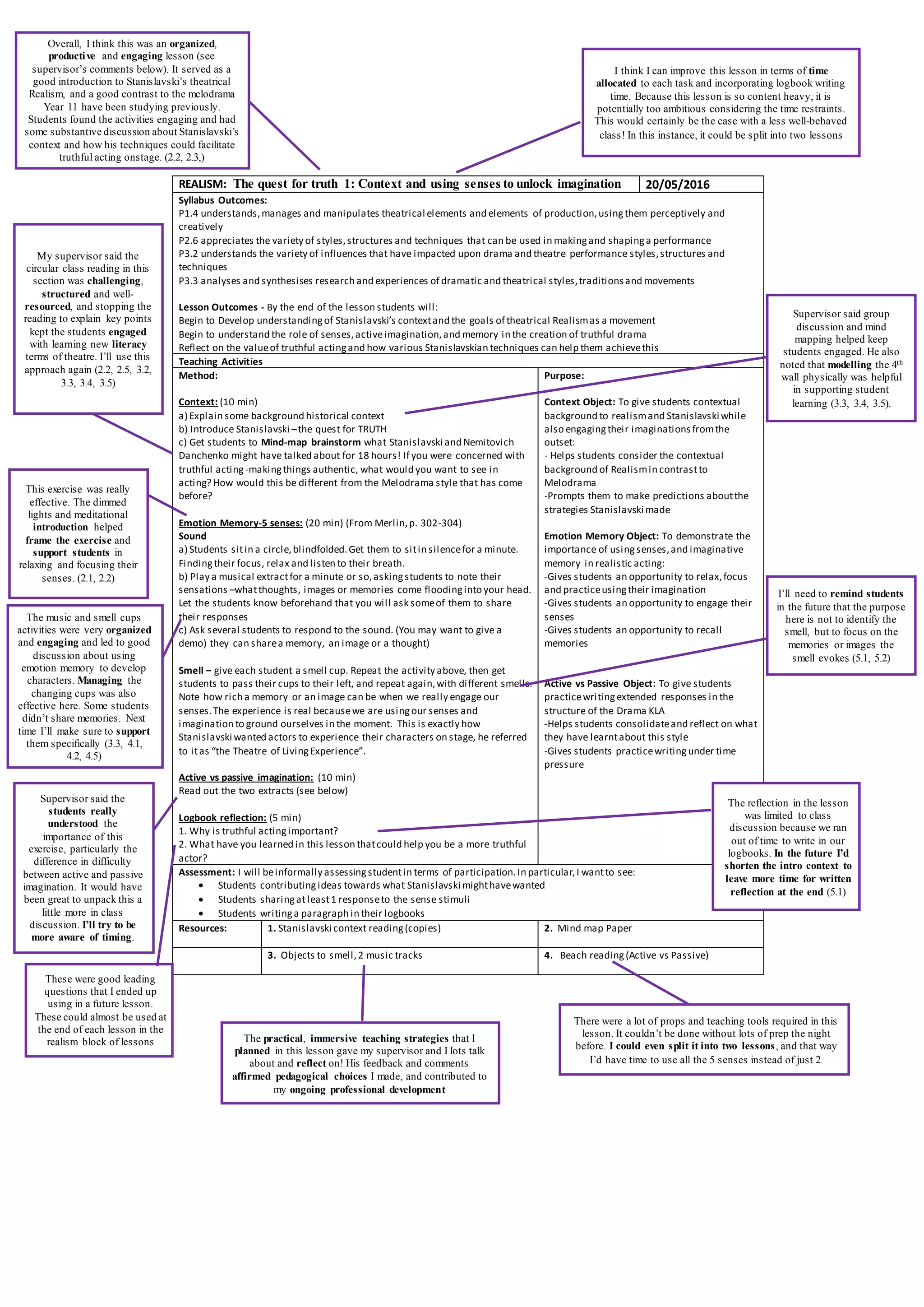 Annotated Lesson Plan | DOCX