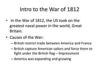 Lesson plan 12 war of 1812 | PPTX