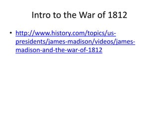 Lesson plan 12 war of 1812 | PPTX