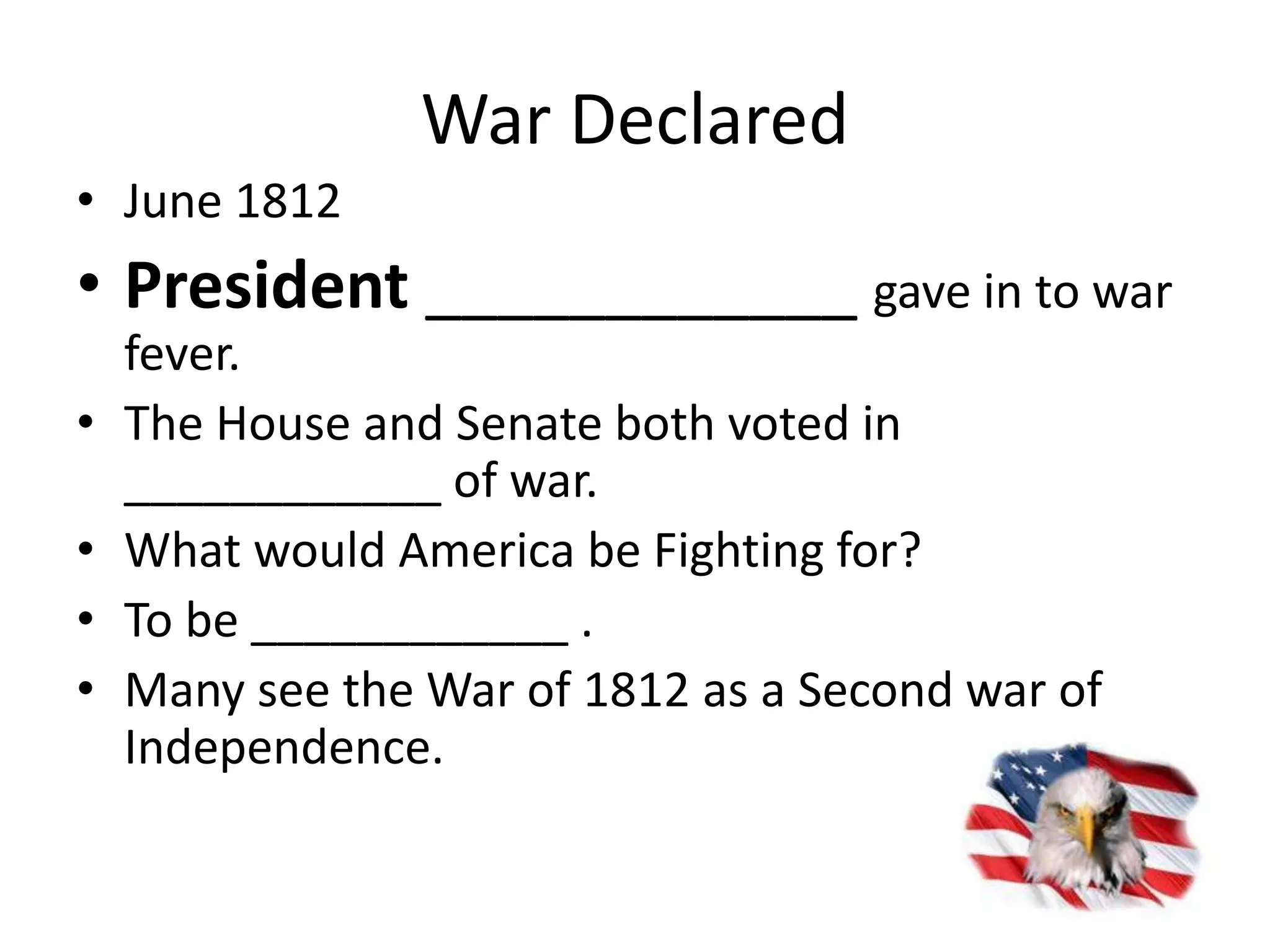 Lesson plan 12 war of 1812 student | PPTX | North America Travel ...