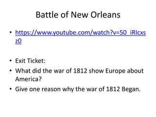 Lesson plan 12 war of 1812 student | PPTX | North America Travel ...