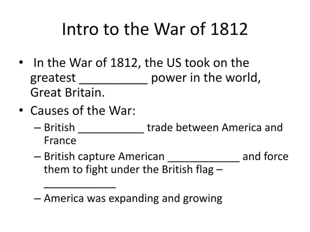 Lesson plan 12 war of 1812 student | PPTX | North America Travel ...