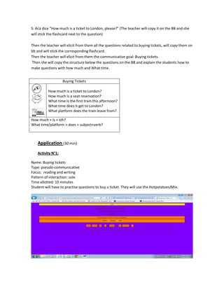 Lesson plan #1 at the station | DOCX