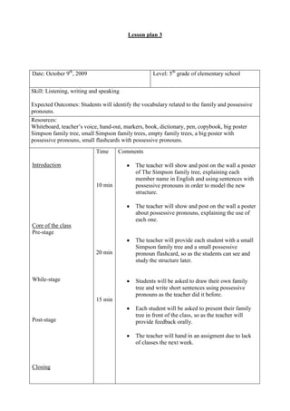 Lesson Plan 1 To 9 | DOCX