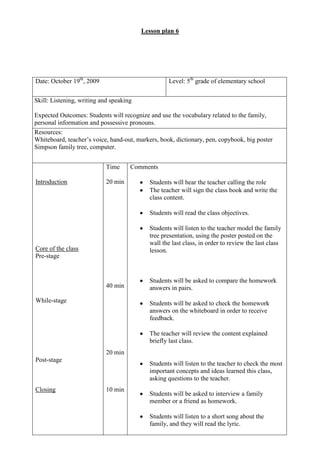 Lesson Plan 1 To 9 | DOCX