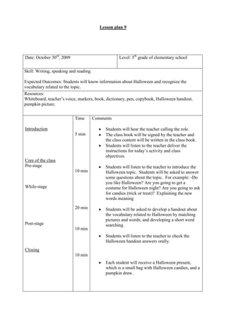 Lesson Plan 1 To 9 | DOCX