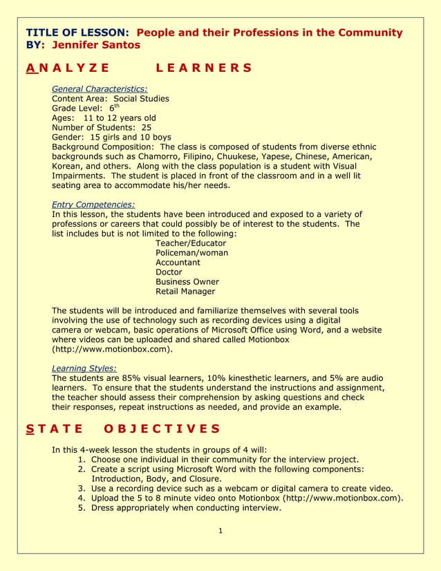 Lesson Plan 2 - Using Multimedia | PDF