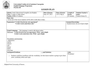 Lesson plan 2 | DOC | Homework and Study | Education