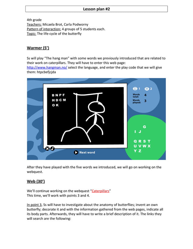 Lesson plan #2 | PDF