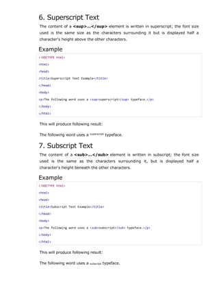 Lesson plan: HTML Formatting Texts and Paragraphs | PDF