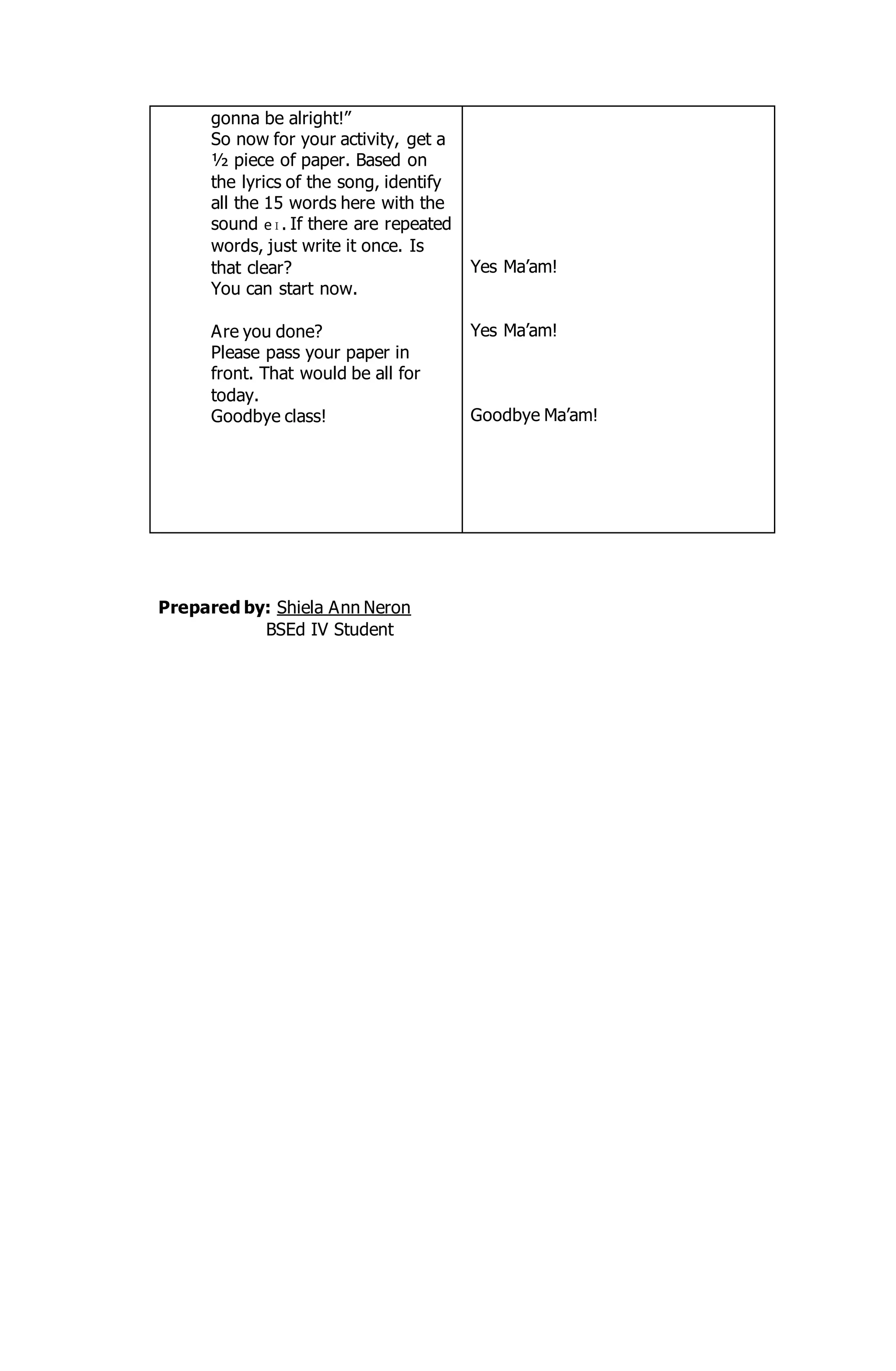 Detailed lesson plan in Diphthong | DOCX