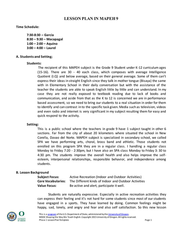 Teaching Active Recreation | PDF