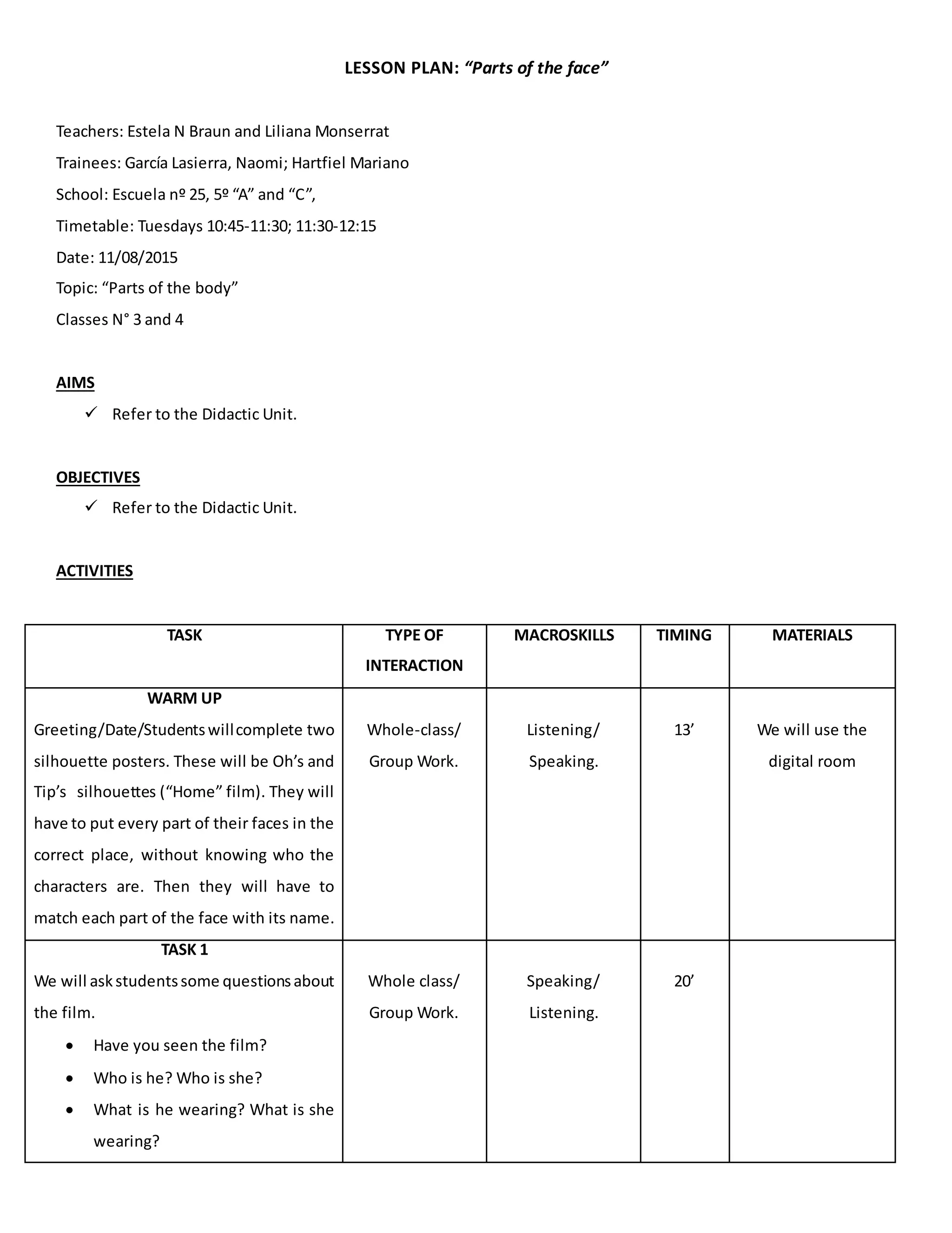 Lesson plan 2 | DOCX