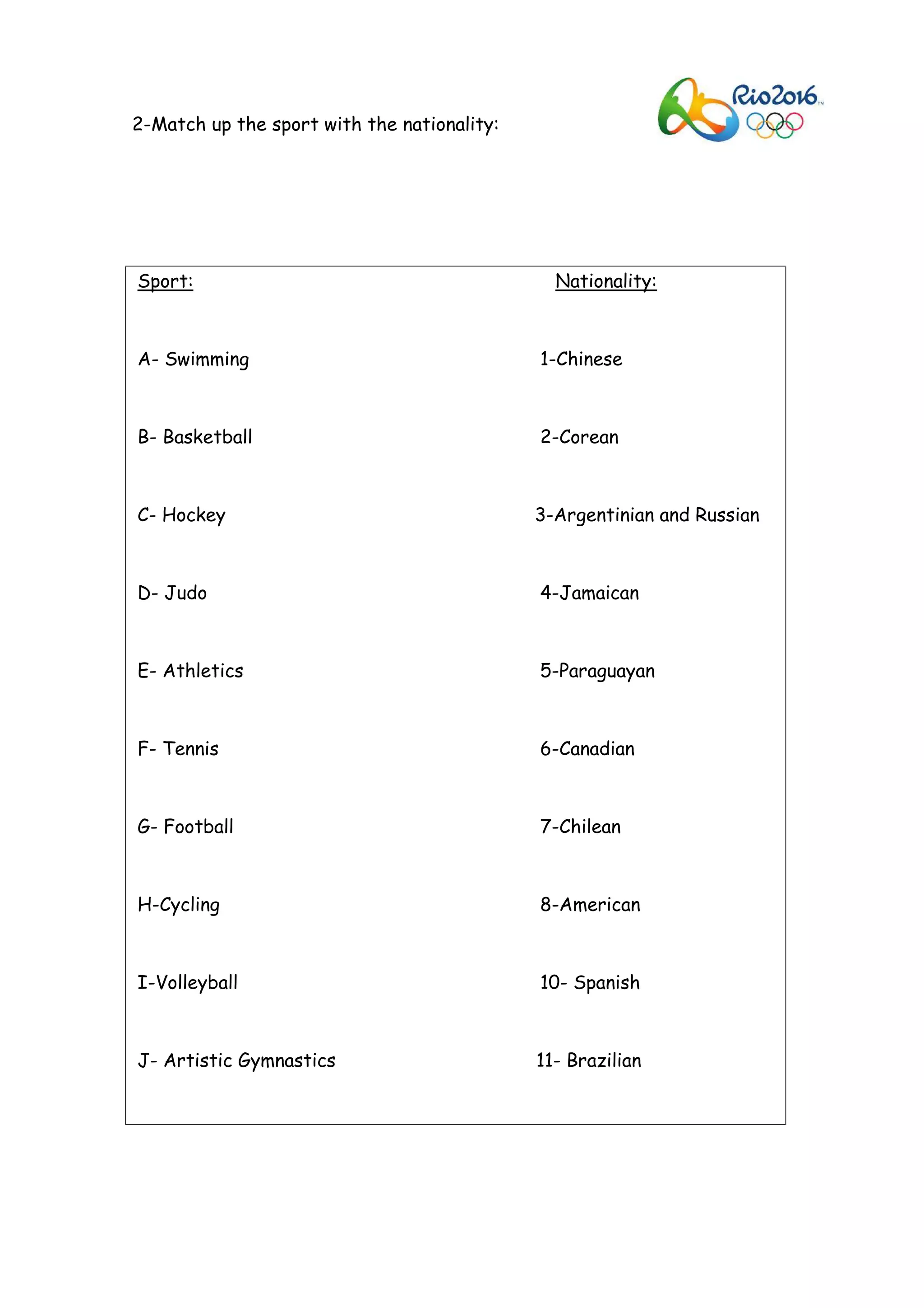 Lesson plan2- The Olympic Games | PDF