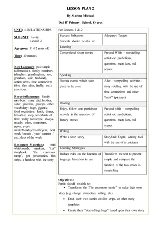 Lesson plan 2 Family Relationships LS | DOCX