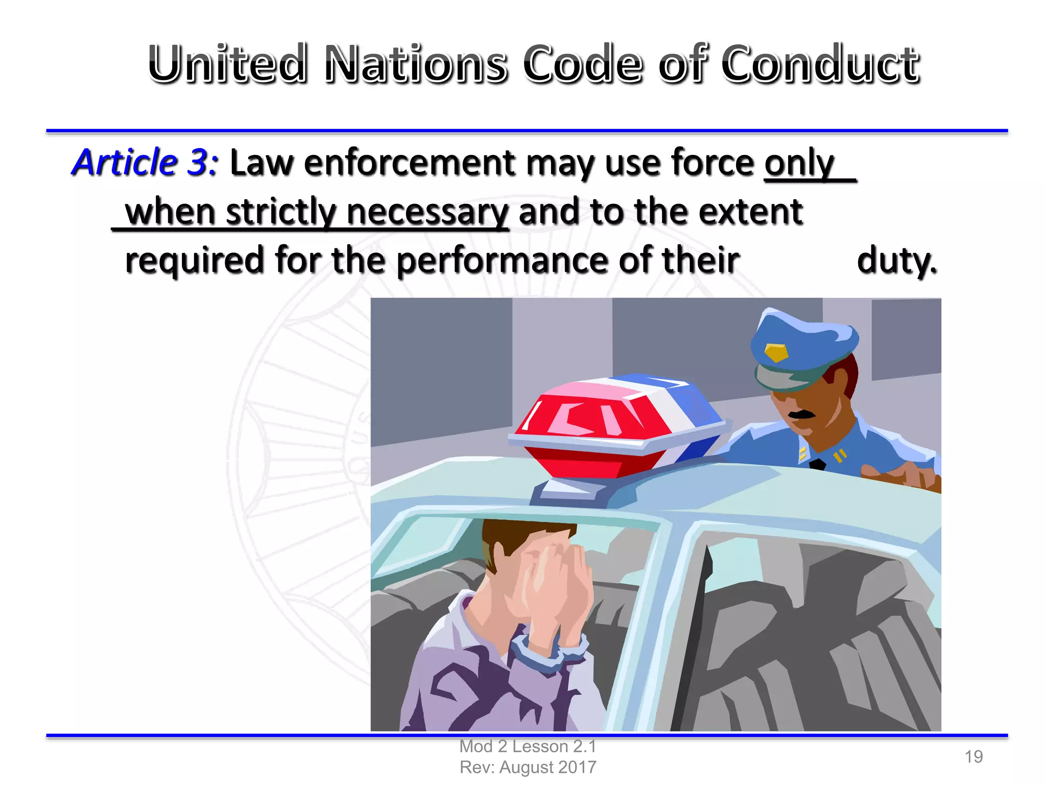 Lesson plan 2.1 police ethics | PPTX