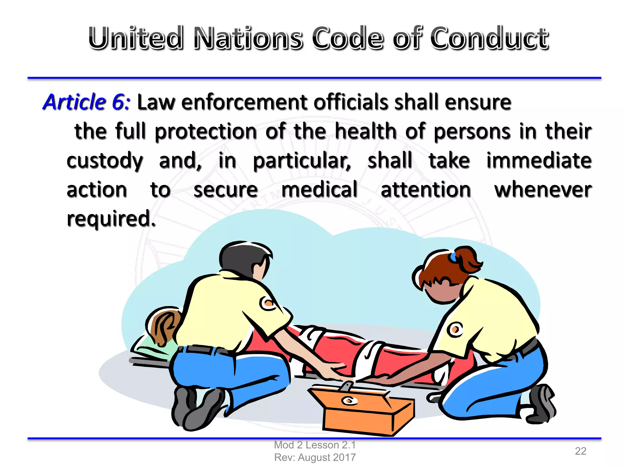 Lesson plan 2.1 police ethics | PPTX