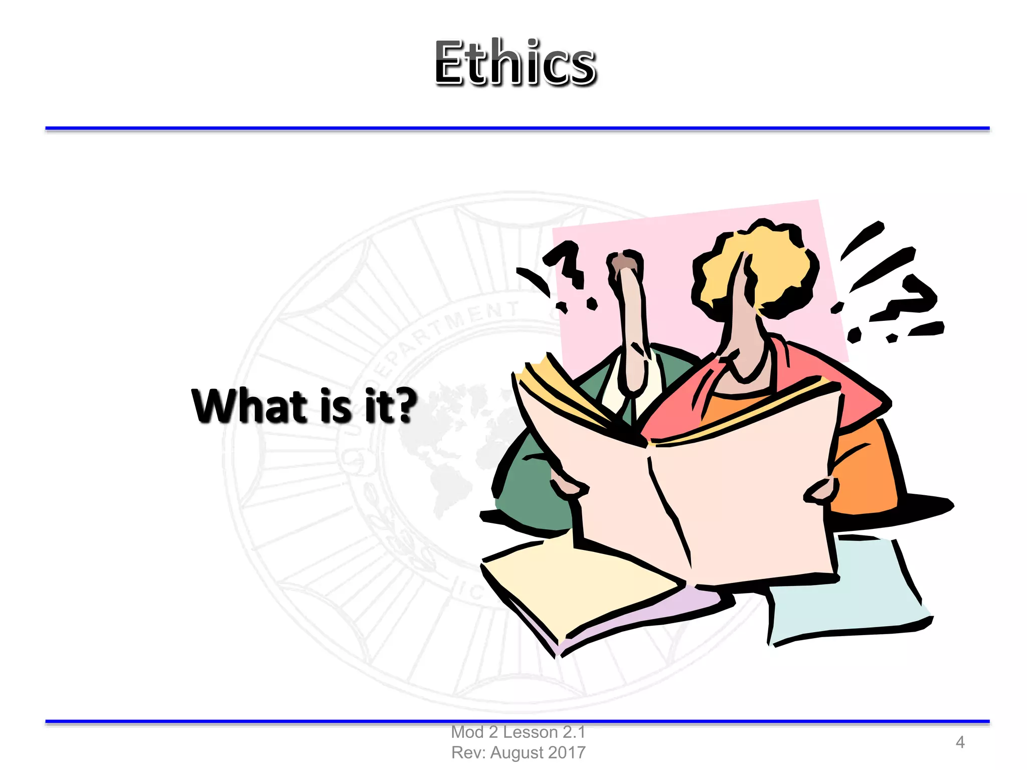 Lesson plan 2.1 police ethics | PPTX