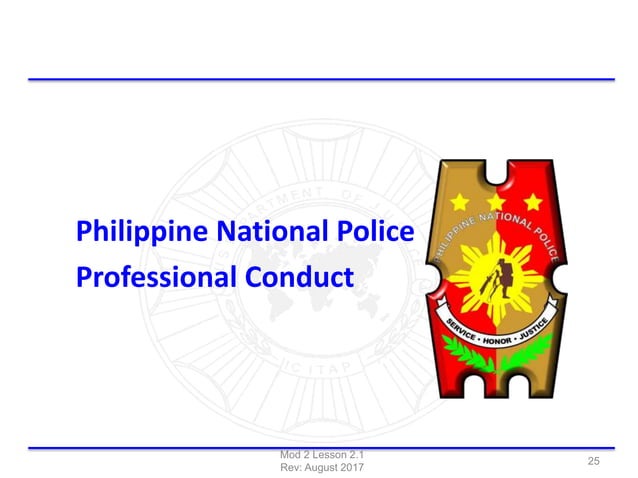 Lesson plan 2.1 police ethics | PPTX