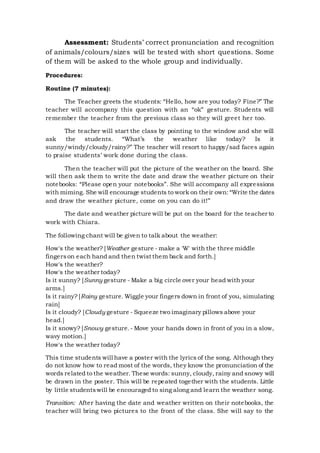 Lesson plan 2 Kindergarten Level | DOCX