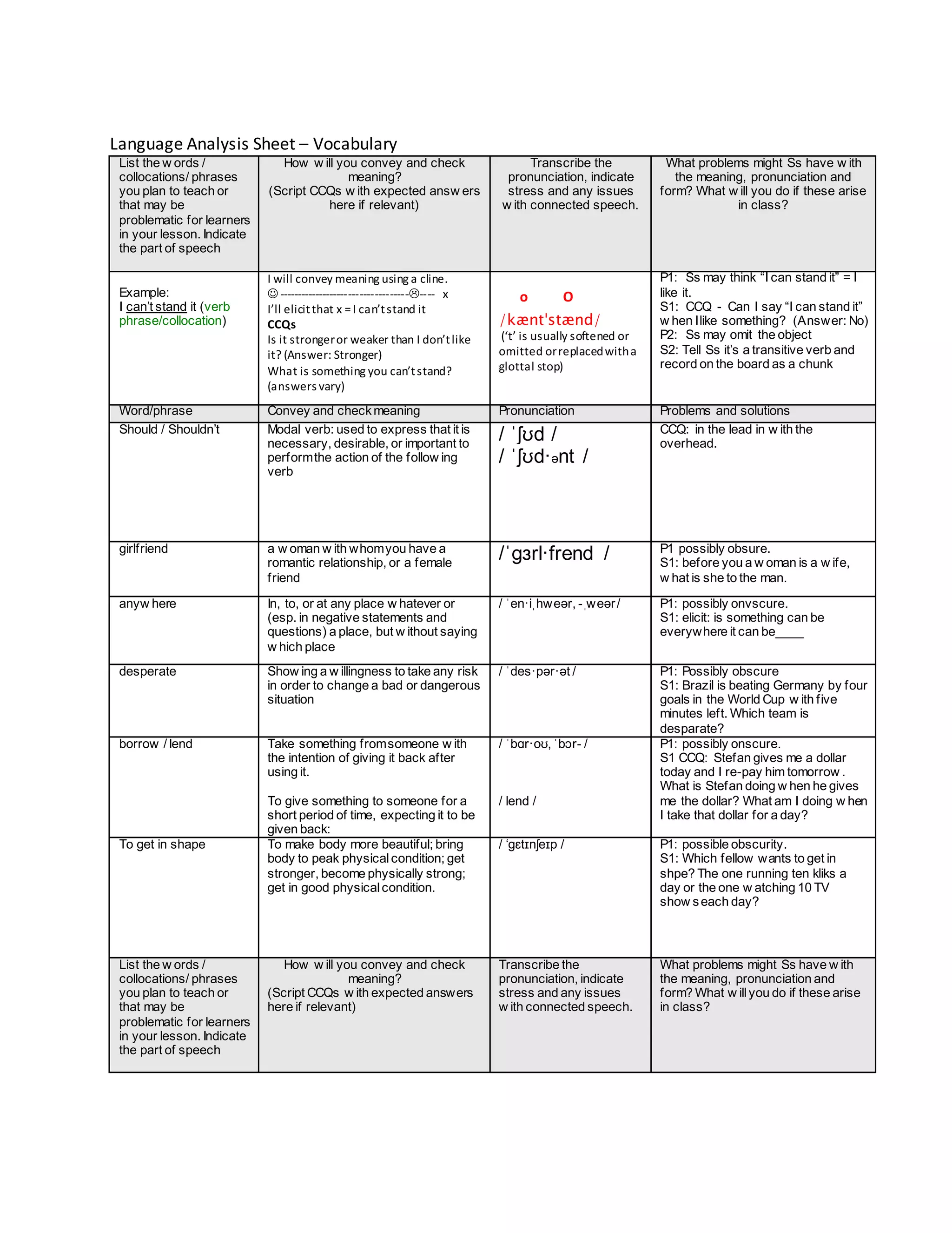 Celta Lesson Plan Docx