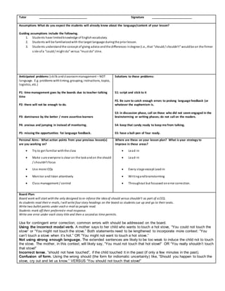 CELTA Lesson Plan | DOCX