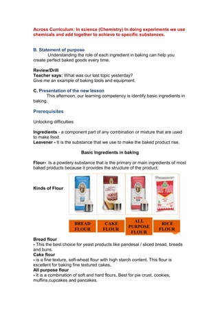 Lesson Plan in bread and pastry thank you | DOCX