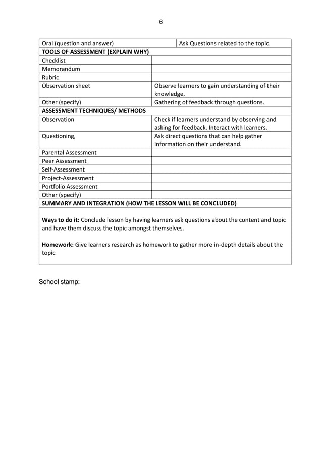 LESSON PLAN 220046018 (2).docx.pdf | Educational Assessment | Education